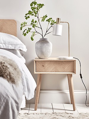Chevron oak dressing table store