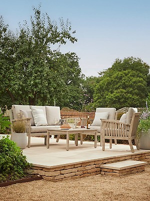 Faux Rattan Tub Chair Set