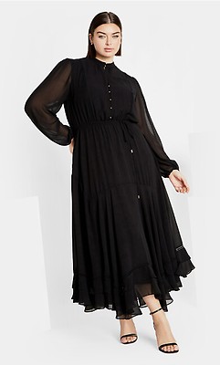 Women's Plus Size Gaia Black Dress Women's Plus Size Gaia Black Dress