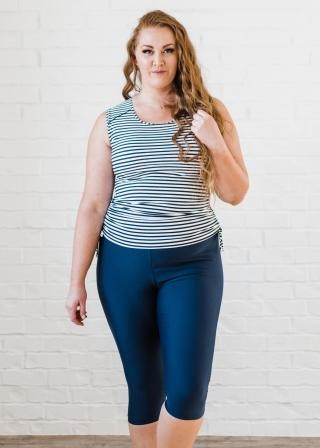 Plus Size Sadie Swim Top With Capri Swim Leggings . Calypsa by ModLi