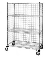 Nexel Enclosed Wire Exchange Truck W/5 Shelves, 800, 60% OFF
