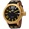 Adee Kaye Dome Blue Dial Gold-Tone Stainless Steel Unisex Watch AK8224 ...