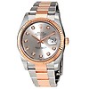 Rolex Datejust Rhodium Dial Steel and 18K Everose Gold Diamond Men's ...
