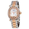 Chopard Happy Sport Mother of Pearl Diamond Dial Rose Gold Ladies Watch ...