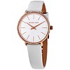Michael Kors Pyper White Dial Pink Leather Ladies Watch MK2741 MK2741 ...