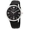 Emporio Armani Kappa Black Dial Black Leather Men's Watch AR11013 ...