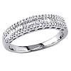 Amour 1/3 CT Parallel Baguette and Round Diamonds TW Eternity Ring 10k ...