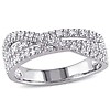 Amour Delmar 1/8 CT TW Braided Diamond Ring in Sterling Silver JMSPV62 ...