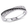 Amour Delmar 1/4 CT TW Black Diamond Double Twist Ring in Sterling ...
