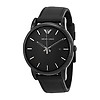 Emporio Armani Kappa Black Dial Black Leather Men's Watch AR11013 ...