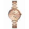 Fossil Virginia Rose Dial Rose Gold-tone and Horn Acetate Ladies Watch ...