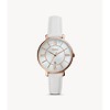 Fossil Jacqueline Silver Dial Tan Leather Strap Ladies Watch ES3708 ...