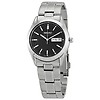 Seiko Essentials Quartz White Dial Black Leather Men's Watch SWR049 ...