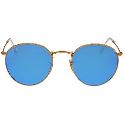 Ray-Ban Round Flat Lenses Light Blue Gradient Sunglasses Ladies ...