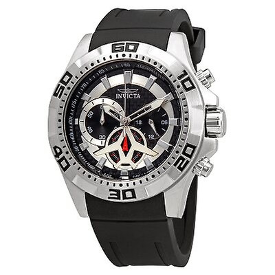Invicta I-Force Chronograph Black Carbon Fiber Dial Black Polyurethane ...