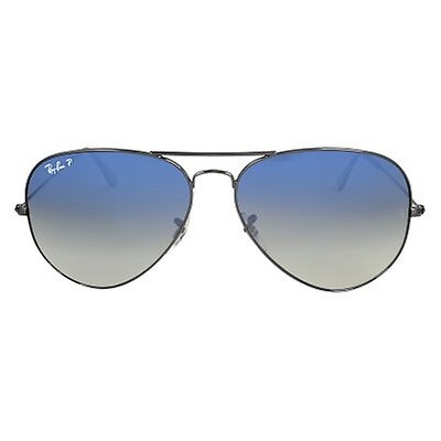 Ray-Ban Original Aviator Polarized Blue Gray Gradient Sunglasses RB3025 ...