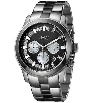 Jbw 562 Diamond Black Dial Black Ion-plated Stainless Steel Men's Watch ...