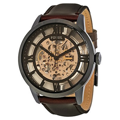 Fossil Grant Automatic Beige Skeleton Dial Men's Watch ME3099 ME3099 ...