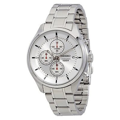 Seiko Conceptual Chronograph Quartz Silver Dial Men's Watch SSB337 ...