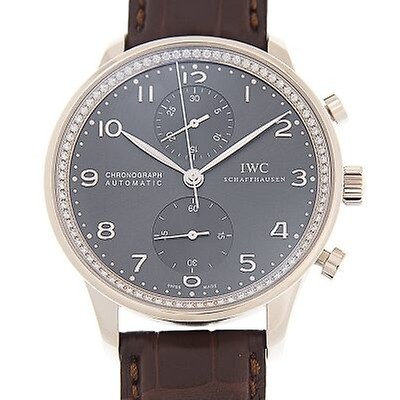 IWC Portuguese Chronograph Automatic White Dial Men's Watch IW371446 ...