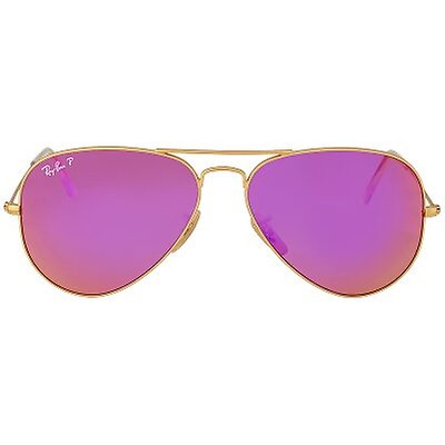 Ray-Ban Aviator Polarized Green Flash Unisex Sunglasses RB3025 112/P9 ...