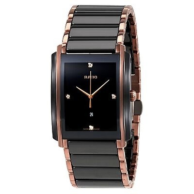 Rado Integral Medium Diamond Dial Platinum-tone Ceramic Watch R20758752 ...