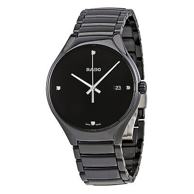 Rado Sintra Jubile Quartz Diamond Black Dial Ceramic Ladies Watch ...