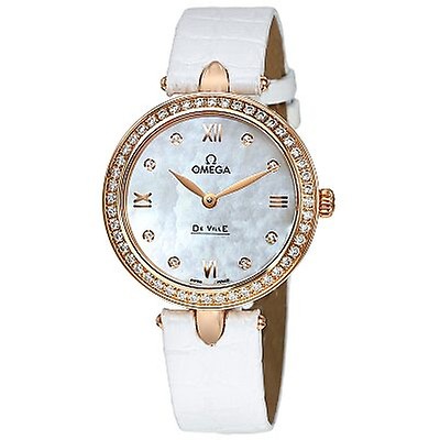 Omega De Ville Prestige Mother of Pearl Dial Ladies Watch 424.25.24.60.55.002 424.25.24.60.55 ...