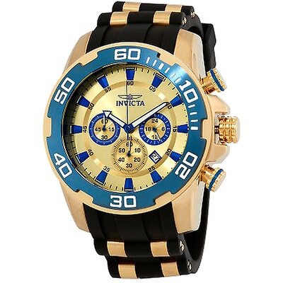 Invicta Pro Diver Chronograph Blue Dial Black Rubber Men's Watch 6983 ...