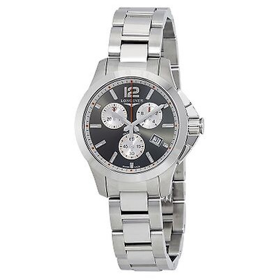 Longines Conquest Silver Dial Stainless Steel Men's 41mm Watch ...