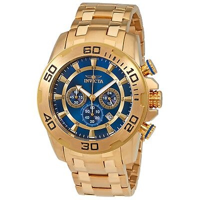 Invicta Pro Diver Chronograph Green Dial Black Polyurethane Men's Watch ...