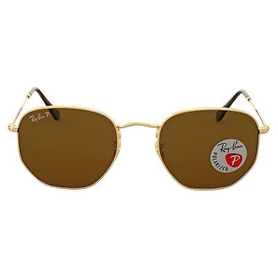 Ray-Ban Hexagonal Polarized Brown Classic B-15 Sunglasses RB3548N 001/ ...
