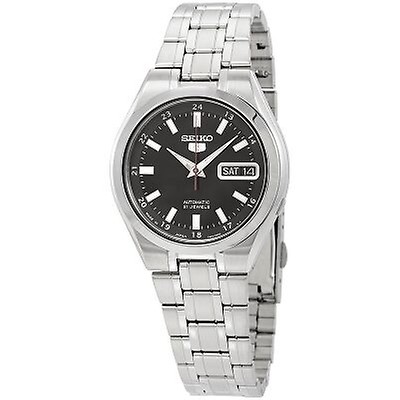 Seiko 5 Automatic Black Dial Stainless Steel Men's Watch SNKK81 SNKK81 ...