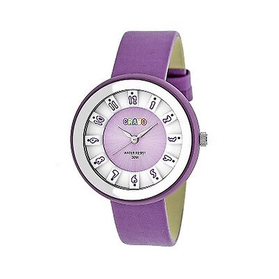 Crayo Trinity Purple Dial Purple Leatherette Watch CRACR4407 CRACR4407 ...