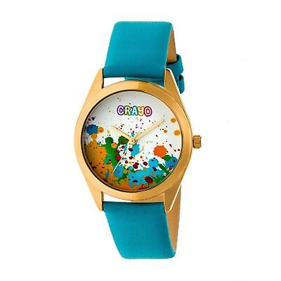 Crayo Balloon Powder Blue Dial Powder Blue Stainless Steel Ladies Watch ...