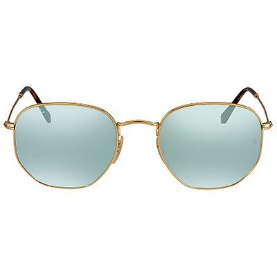 Ray-Ban Hexagonal Light Blue Gradient Flash Unisex Sunglasses RB3548N ...