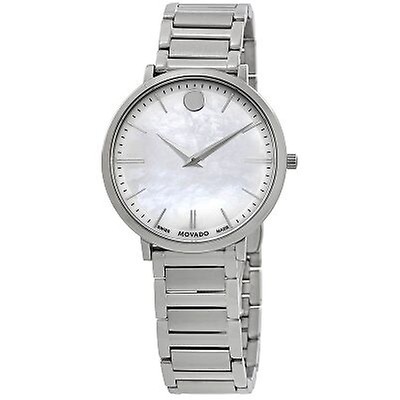 Movado Museum Classic Quartz Diamond White Mother of Pearl Dial Ladies ...
