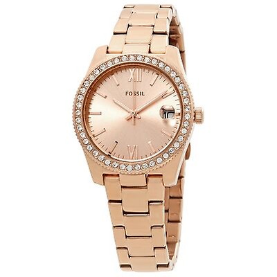 Fossil Jesse Crystal Rose Gold Dial Ladies Watch ES3020 ES3020 ...