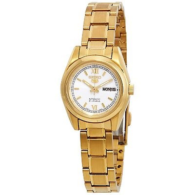 Seiko 5 Automatic Silver Dial Stainless Steel Ladies Watch SYMD87 ...