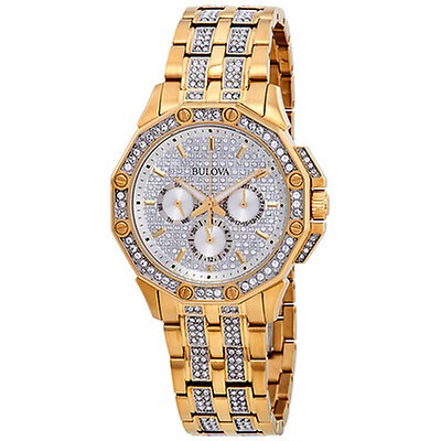 Bulova Swarovski Crystal Pave Men's Watch 96B296 96B296 042429560833 ...