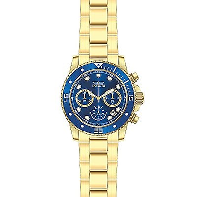 Invicta Pro Diver Chronograph Green Dial Black Polyurethane Men's Watch ...