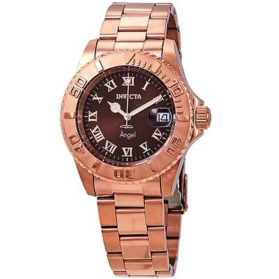 Invicta Angel Chronograph Rose Dial Rose Gold-tone Ladies Watch 19218 ...