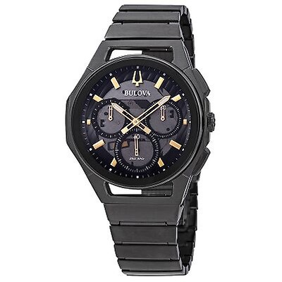 Bulova Precisionist Chronograph Black Carbon Dial Men's Watch 98B315 ...