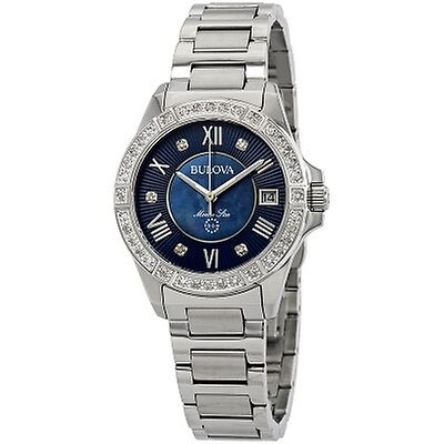 Bulova Men's Marine Star Diamond Accented Stainless Steel Bracelet ...