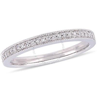 Amour 1/3 CT Parallel Baguette and Round Diamonds TW Eternity Ring 10k ...