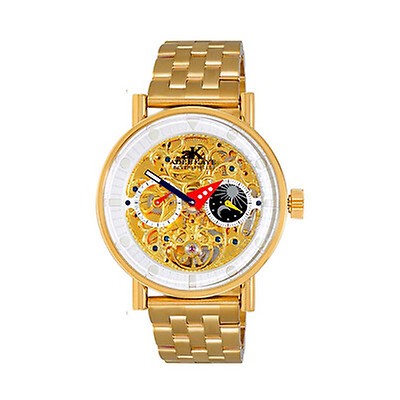 Adee Kaye AK6463 Automatic Silver Skeleton Dial Men's Watch AKJ6463 ...