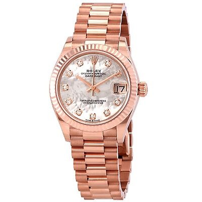 Rolex Datejust 31 Mother of Pearl Butterfly Diamond Pave Dial Ladies ...