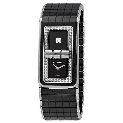 Chanel Code Coco Black Lacquered Dial Ladies Watch H5144 H5144 ...