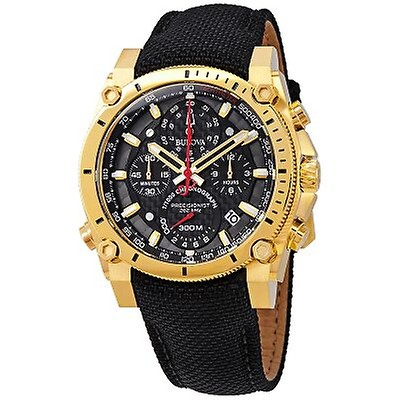 Bulova Precisionist Quartz Diamond Black Dial Men's Watch 98D156 98D156 ...