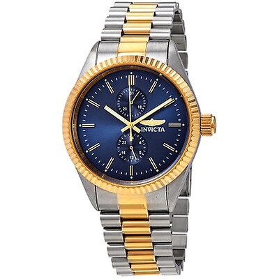 Invicta Aviator Quartz Blue Dial Yellow Gold-tone Men's Watch 28089 ...